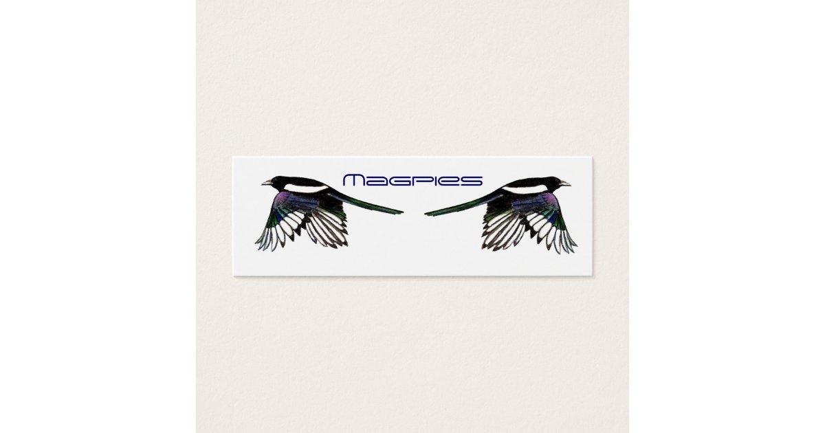 Magpies BookMark | Zazzle