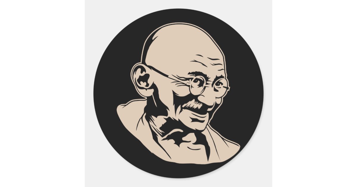 Mahatma Gandhi Portrait Sticker | Zazzle