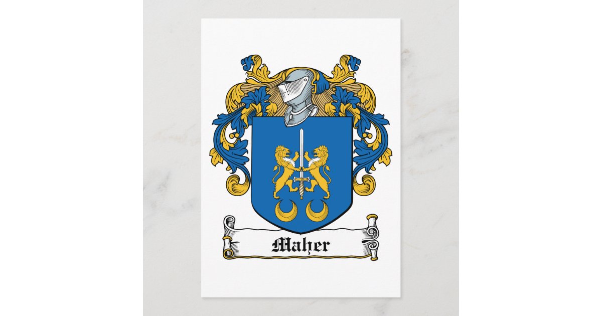 Maher Family Crest | Zazzle.co.uk