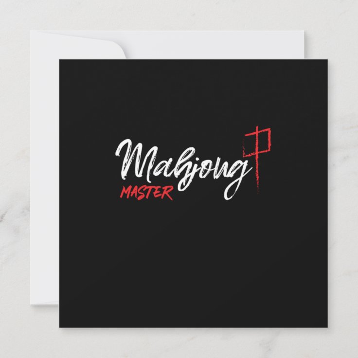 Mahjong Master Mahjongg Player Gift Invitation | Zazzle
