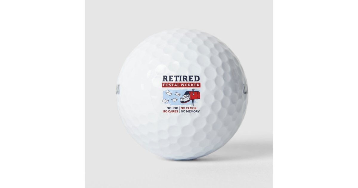 Mailman Retirement Retired Postal Worker Golf Balls | Zazzle