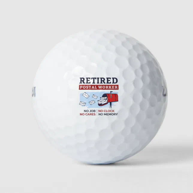 Mailman Retirement Retired Postal Worker Golf Balls | Zazzle