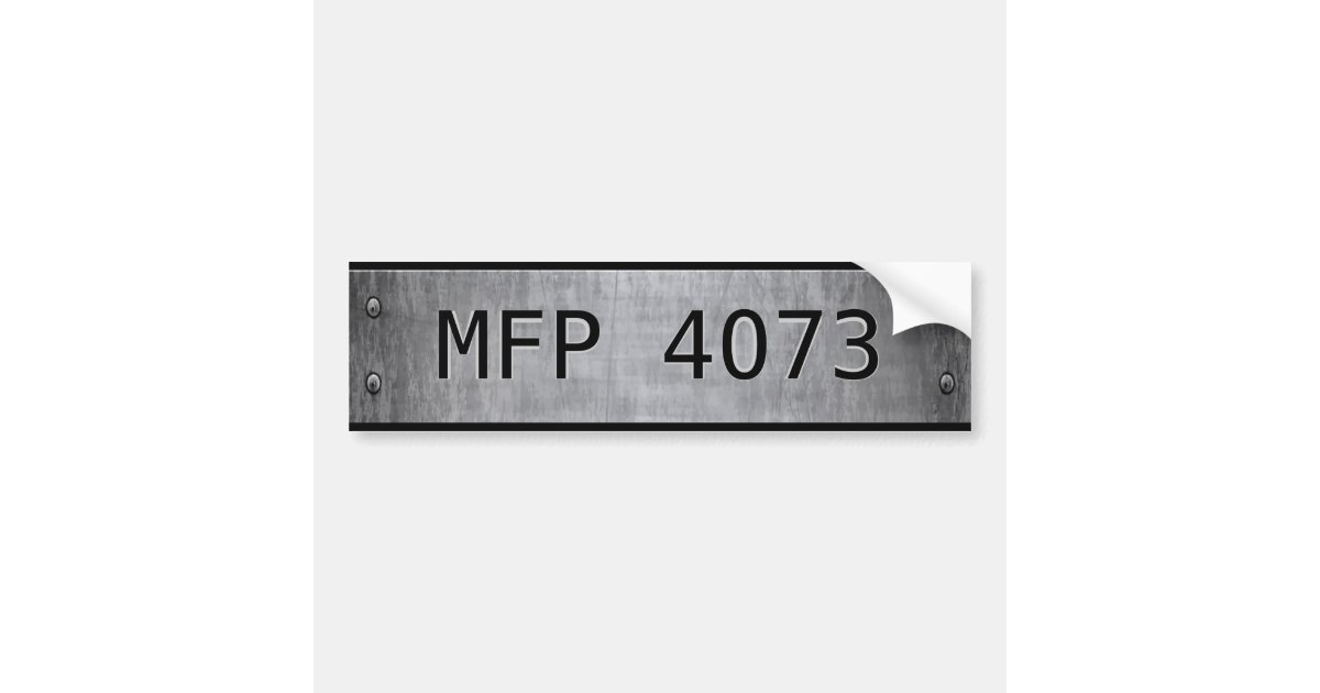Main Force Patrol 4073 Auto Bumper Sticker | Zazzle