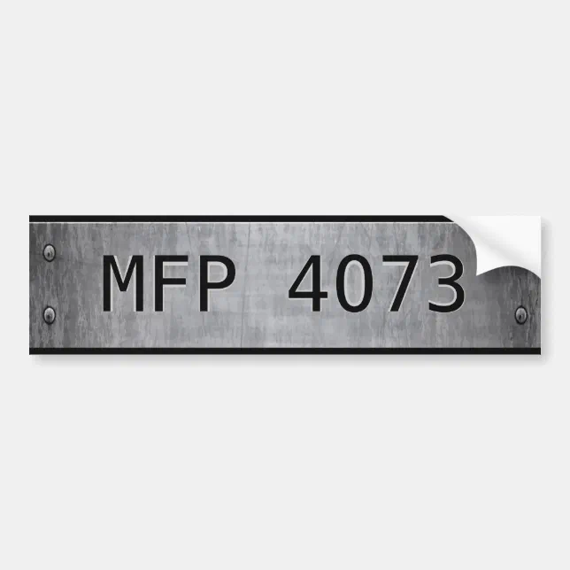 Main Force Patrol 4073 Auto Bumper Sticker | Zazzle