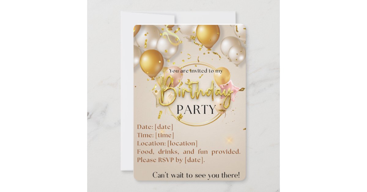 "Make Your Birthday Extra Special with Custom Invi Invitation | Zazzle