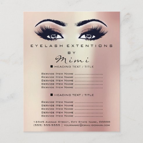 Lashes Flyers | Zazzle.co.uk