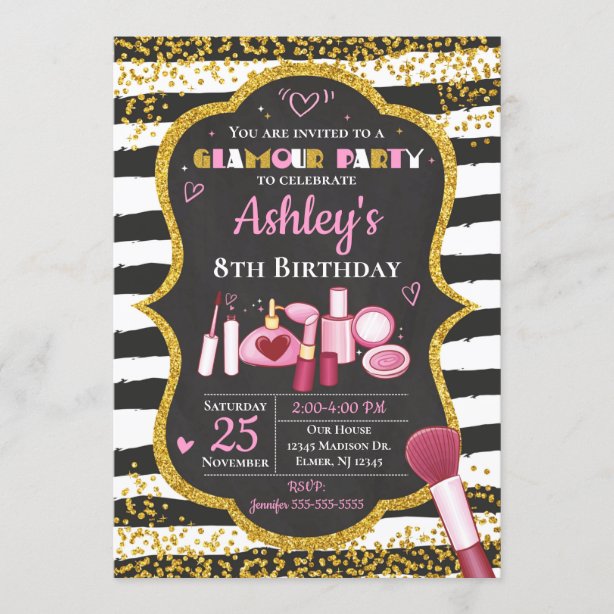 Makeup Party Invitations | Zazzle UK