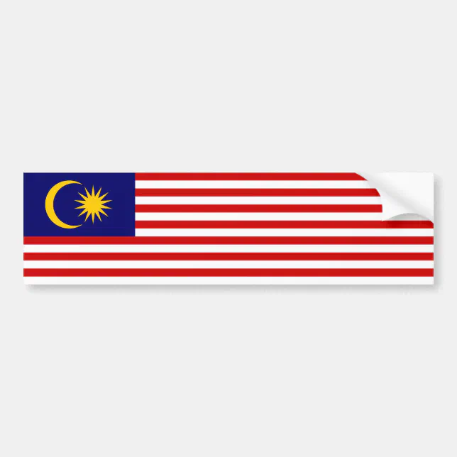 Malaysia Flag Bumper Sticker | Zazzle