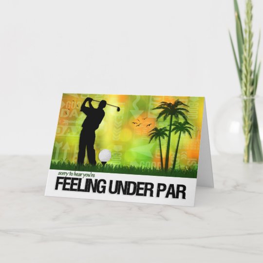 Male Golfer Sports Theme Get Well Card | Zazzle.co.uk