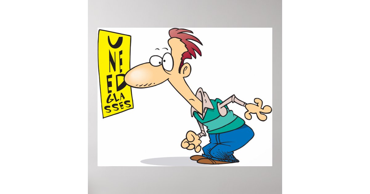 Man Reading An Eye Chart | Zazzle
