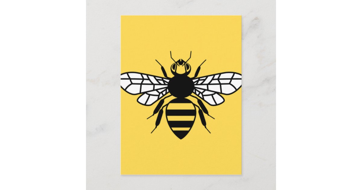 Manchester Bee Postcard | Zazzle