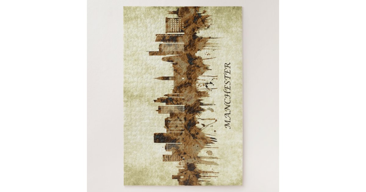 Manchester England Cityscape Jigsaw Puzzle | Zazzle