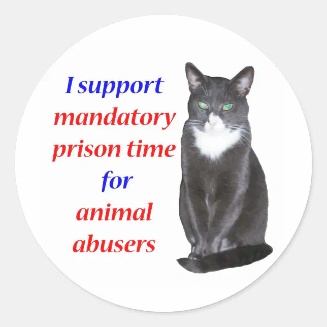 Mandatory Prison Time Classic Round Sticker | Zazzle