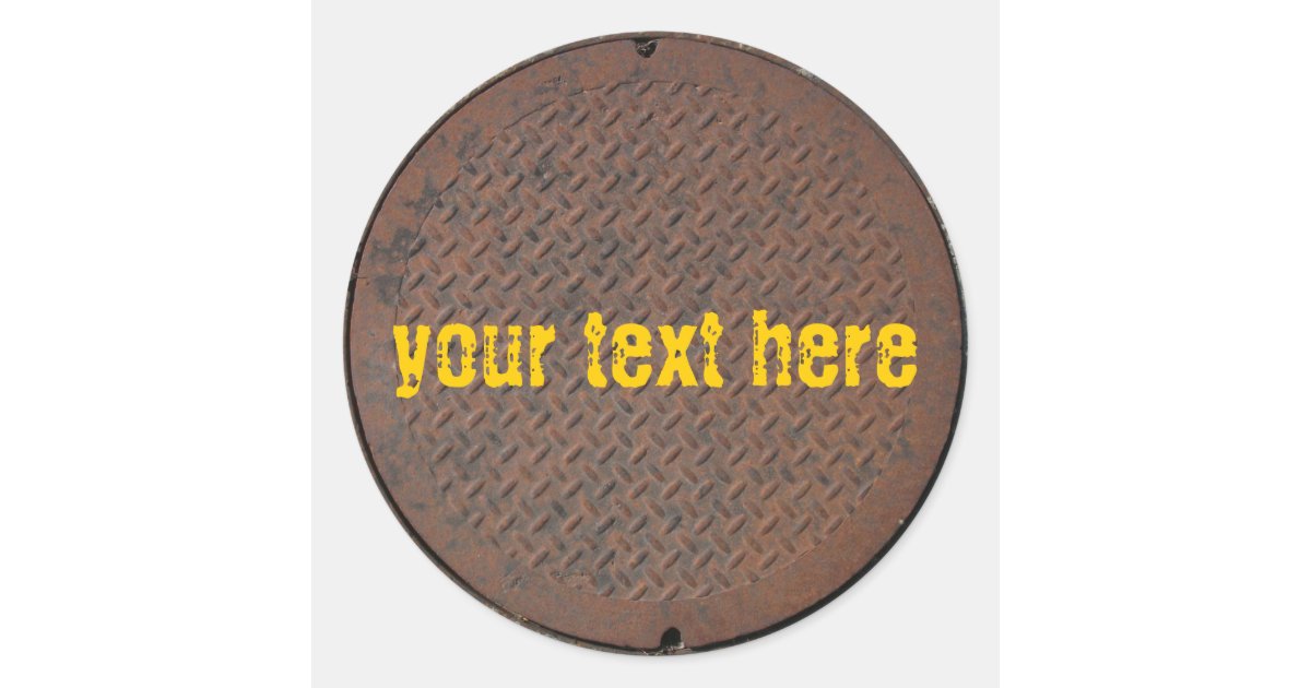 Manhole Cover Series Classic Round Sticker | Zazzle