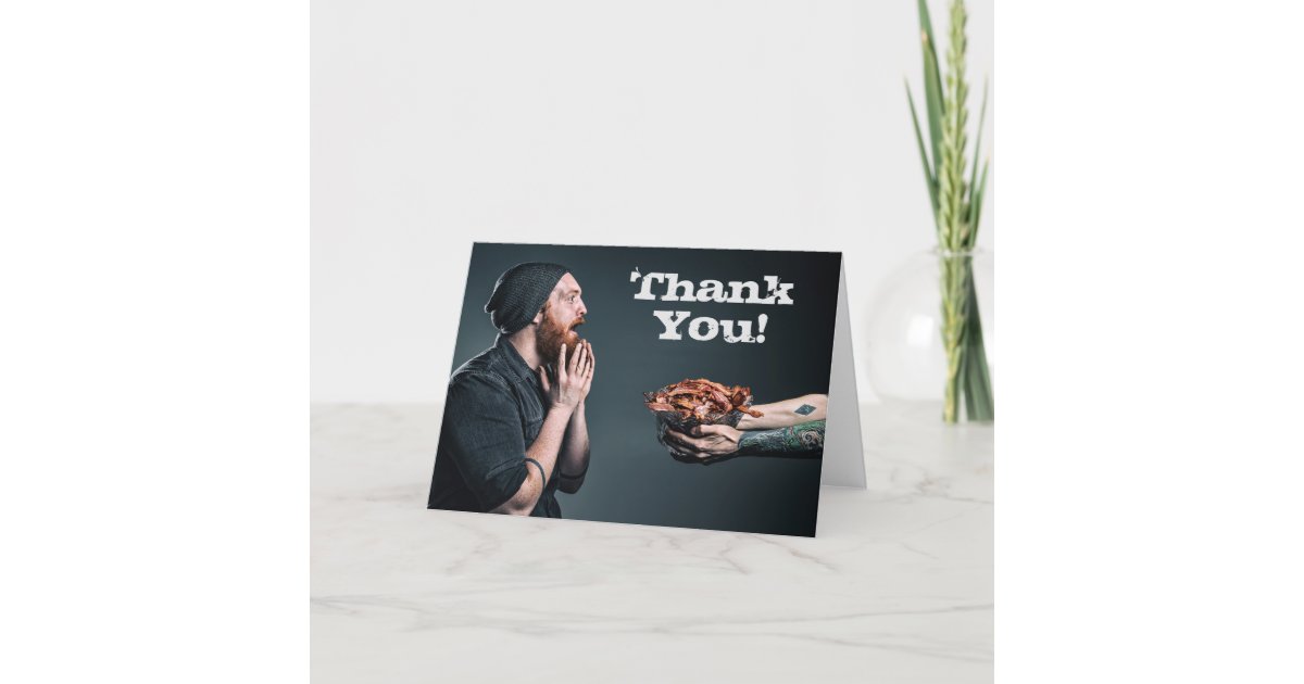 Manly Thank You Card | Zazzle.co.uk