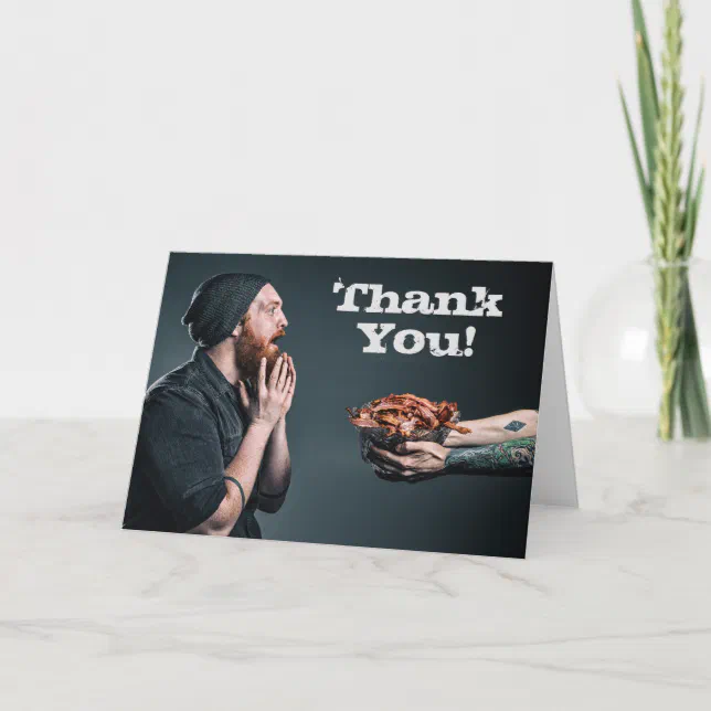 Manly Thank You Card | Zazzle