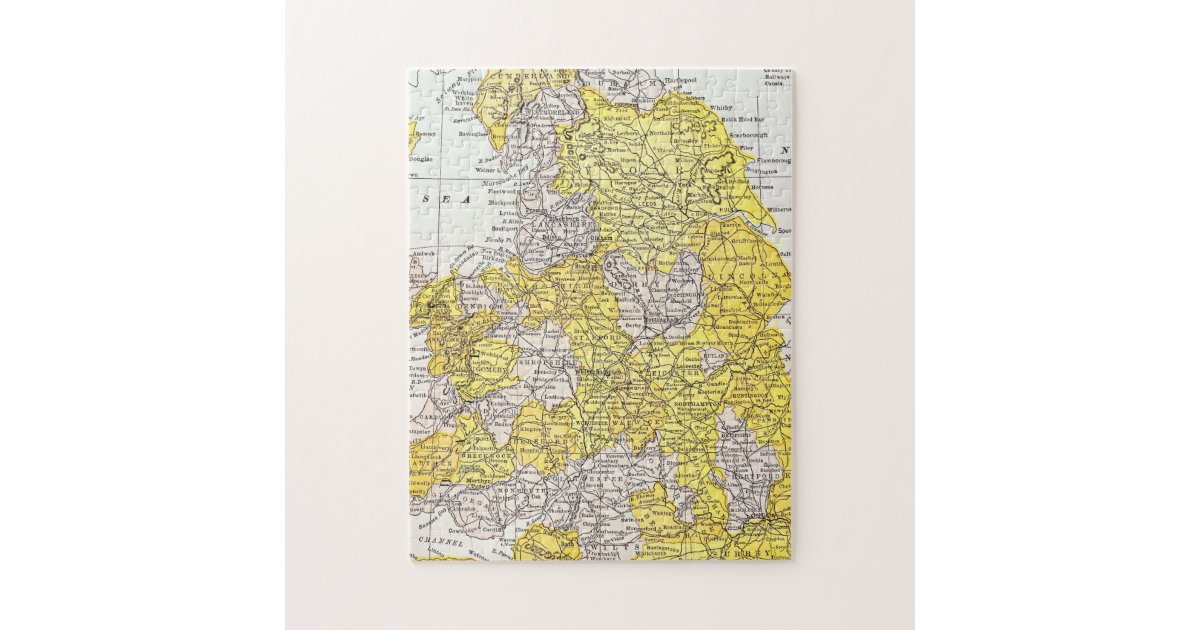 MAP: ENGLAND & WALES JIGSAW PUZZLE | Zazzle