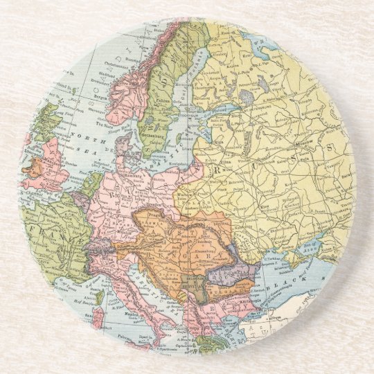 MAP: EUROPE, 1885 COASTER | Zazzle.co.uk