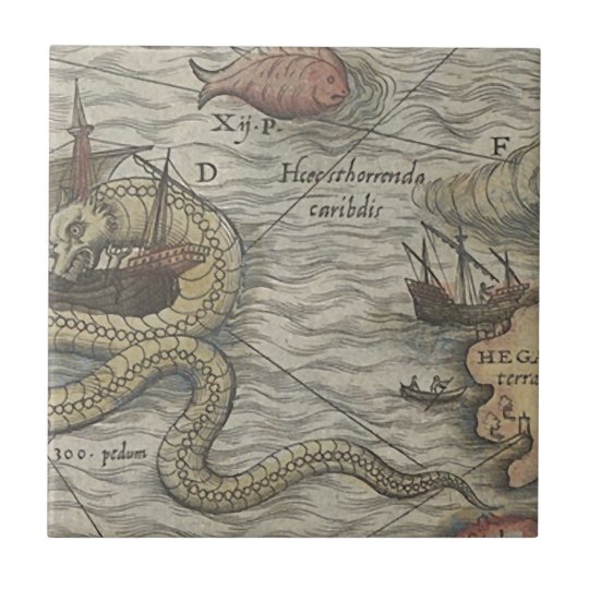 Map Monster/Sea Serpent Tile | Zazzle.co.uk
