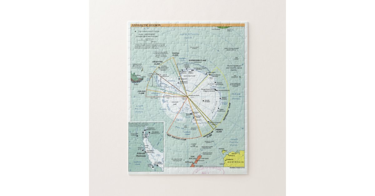 Map of Antarctica (2000) Jigsaw Puzzle | Zazzle