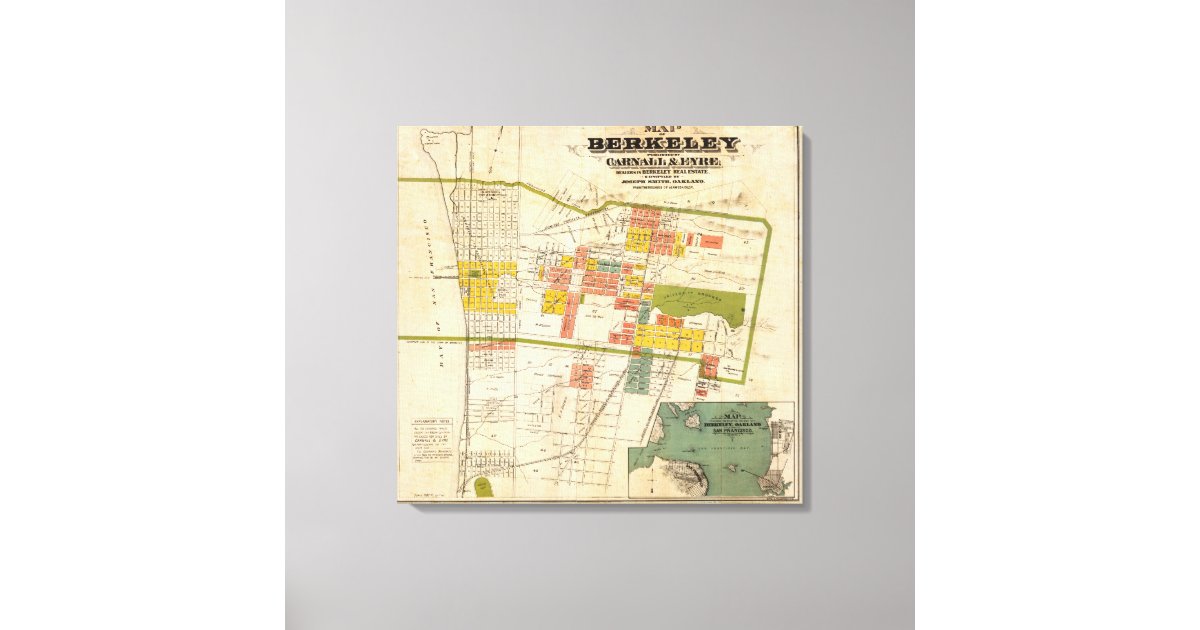 Map of Berkeley Canvas Print | Zazzle