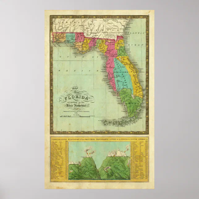 Map of Florida Poster | Zazzle