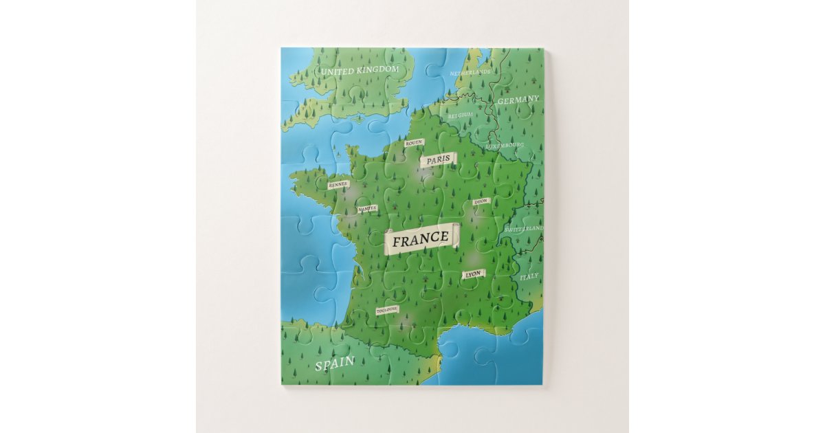 Map Of France Jigsaw Puzzle | Zazzle