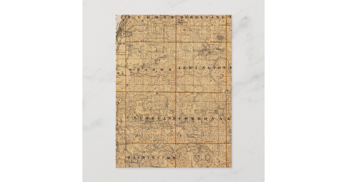 Map of Le Sueur County, Minnesota Postcard | Zazzle