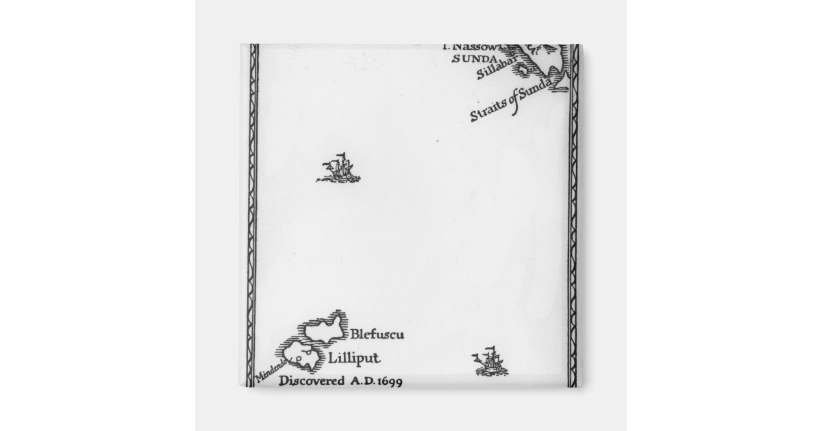 Map of Lilliput and Blefuscu Magnet | Zazzle