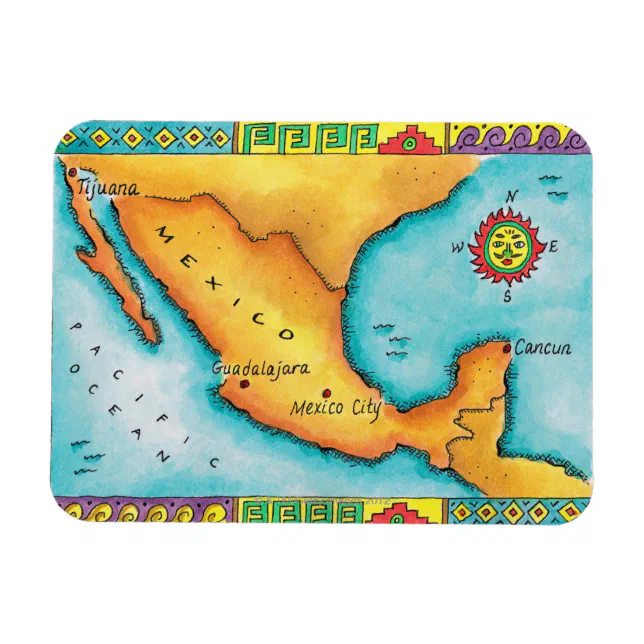 Map of Mexico Magnet | Zazzle