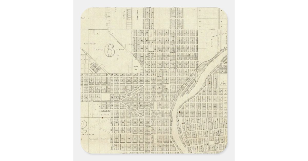 Map of Milwaukee Square Sticker | Zazzle