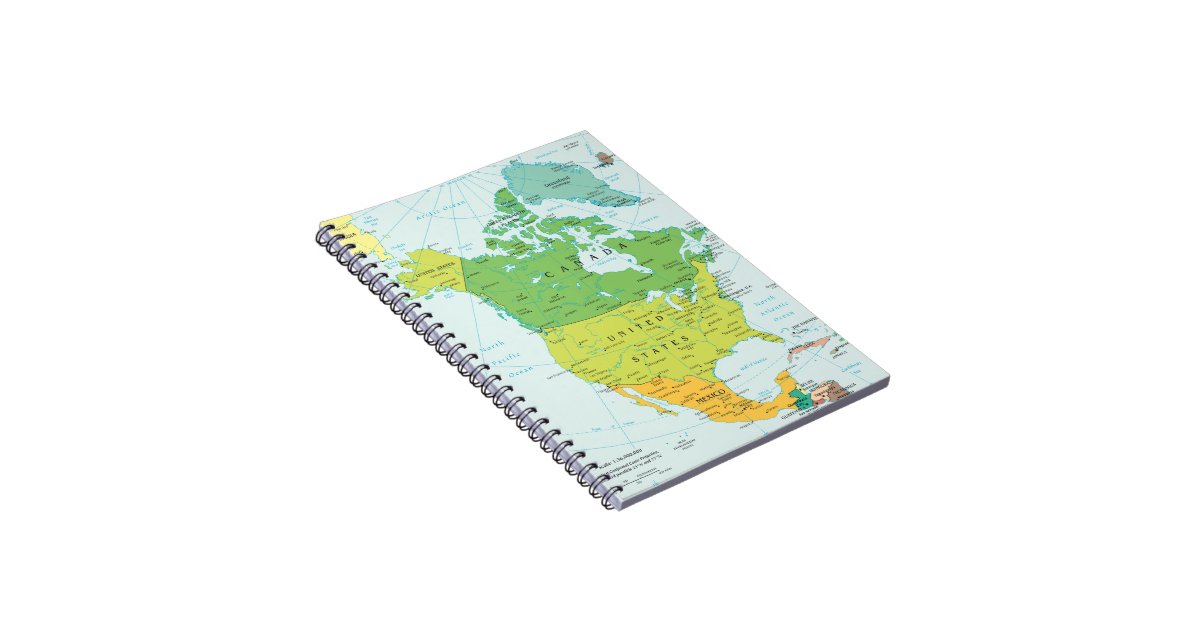 Map of North-America Notebook | Zazzle