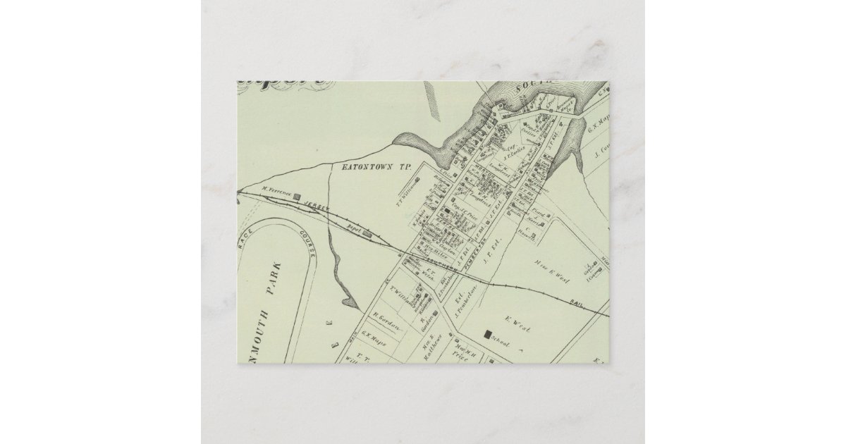 Map of Oceanport, NJ Postcard | Zazzle