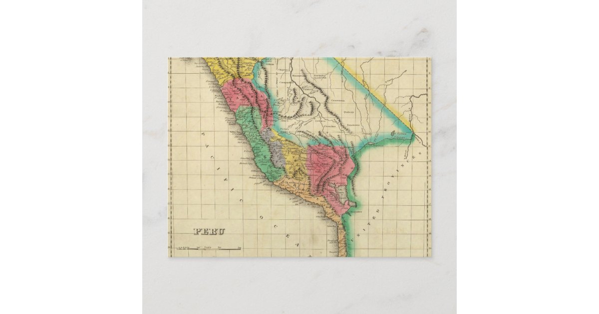 Map Of Peru Postcard | Zazzle