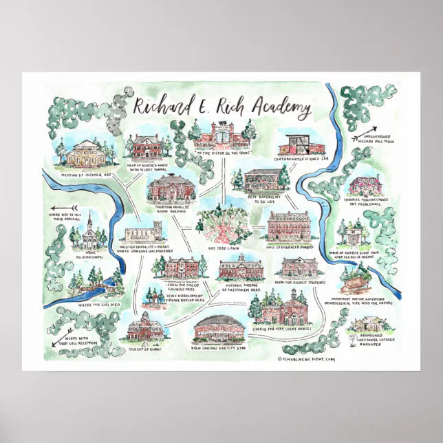 Map of Richard E Rich Academy Poster | Zazzle