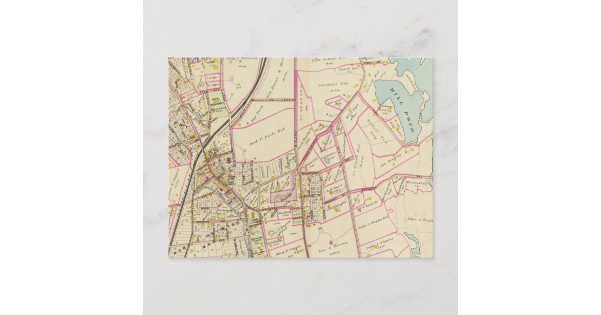 Map of Rye, New York Postcard | Zazzle