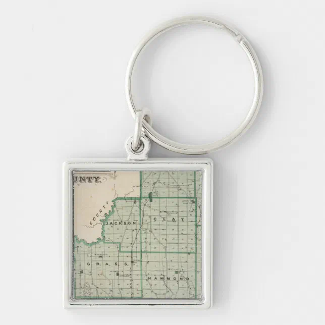 Map of Spencer County Key Ring | Zazzle