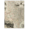 Map of Texas with County Borders Clipboard | Zazzle