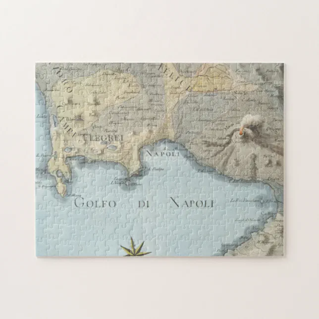 Map of the Gulf of Naples and Surrounding Area Jigsaw Puzzle | Zazzle
