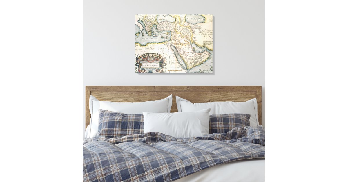 Map of the Middle East Canvas Print | Zazzle