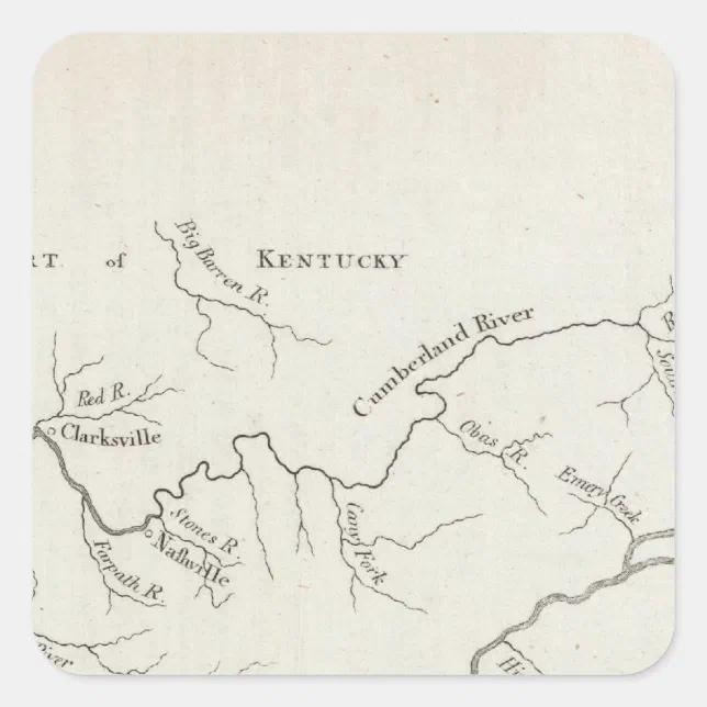 Map of the Tennessee Government Square Sticker | Zazzle