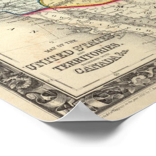 Map Of The United States, And Territories Poster | Zazzle