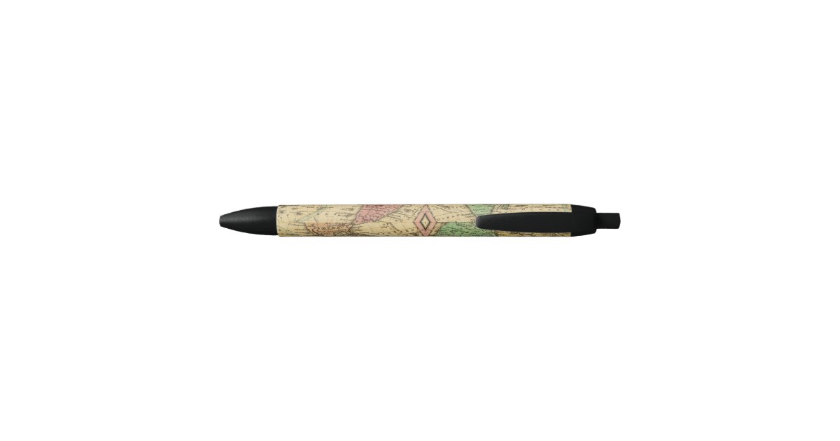 Map Of The World on the Globular Projection Black Ink Pen | Zazzle