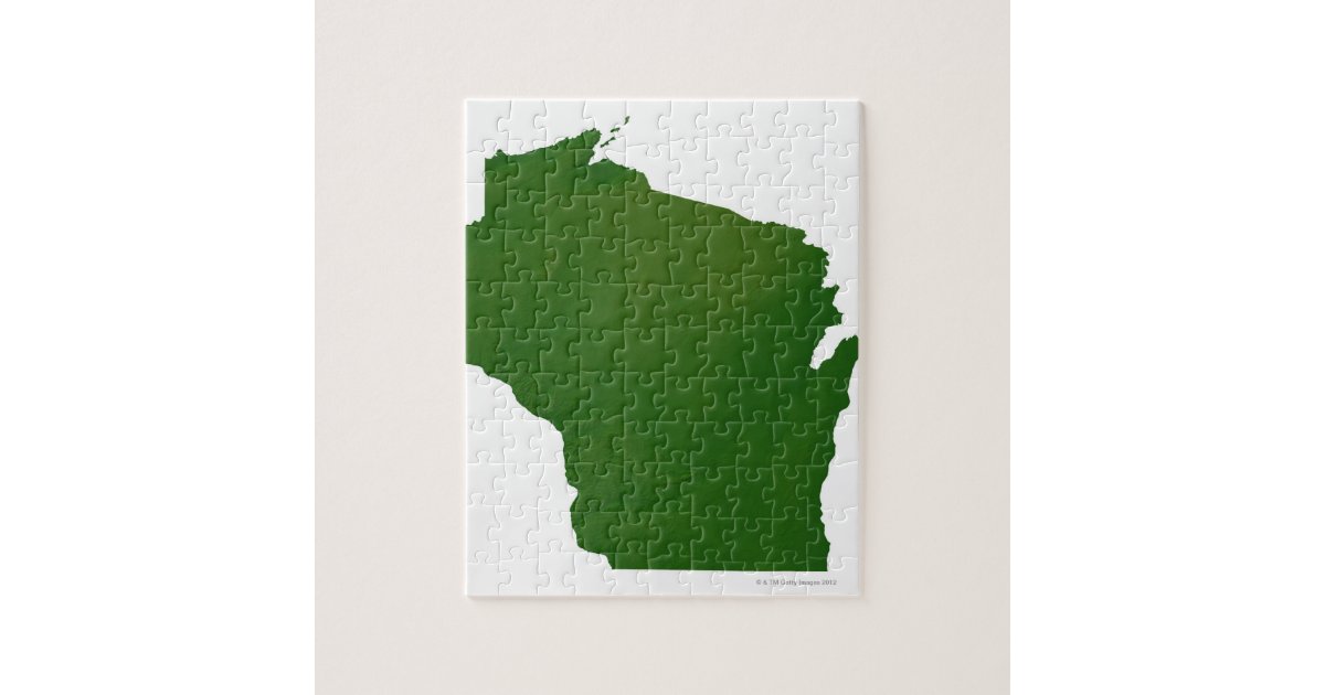 Map of Wisconsin Jigsaw Puzzle | Zazzle