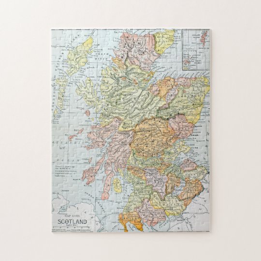 MAP: SCOTLAND JIGSAW PUZZLE | Zazzle.co.uk
