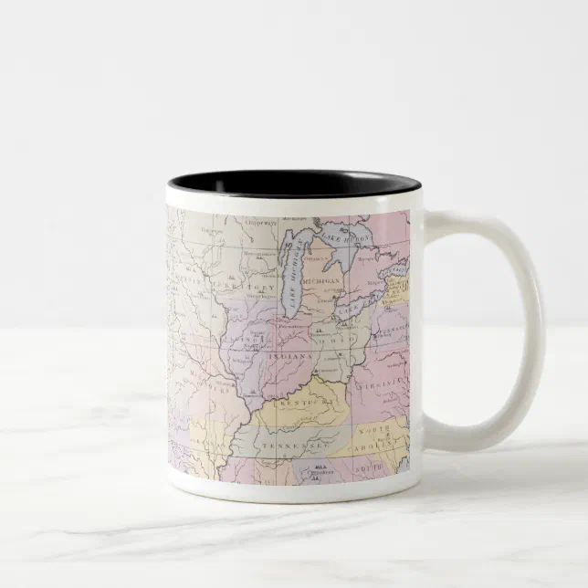 Map showing the localities of the Indian tribes Two-Tone Coffee Mug ...