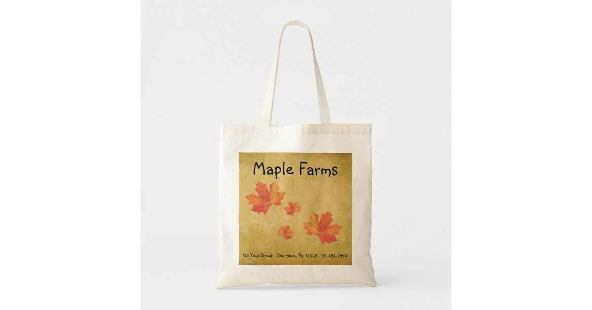 Maple Leaves Business Tote Bag | Zazzle