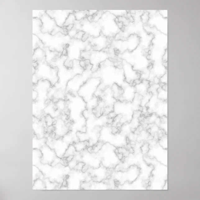 Marble Pattern Gray White Marbled Stone Background Poster | Zazzle