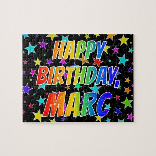 "MARC" First Name, Fun "HAPPY BIRTHDAY" Jigsaw Puzzle | Zazzle.co.uk