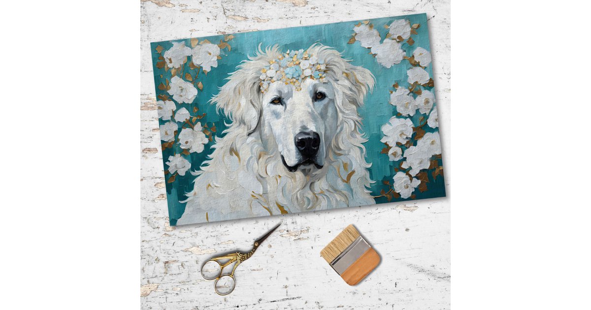 Maremma Livestock Guardian Decoupage Tissue Paper | Zazzle
